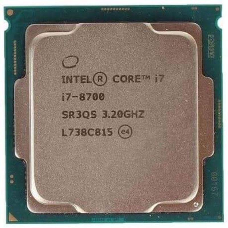 ซีพียู CPU Intel Core i7-8700 6คอ12เทรด 65W LGA 1151v2 ฟรีซิลิโคน1ซอง ...
