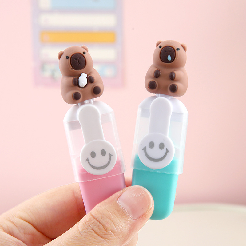 6Pcs/Set Cute Capybara Highlighter Pen Set Cartoon Markers Stationery ...