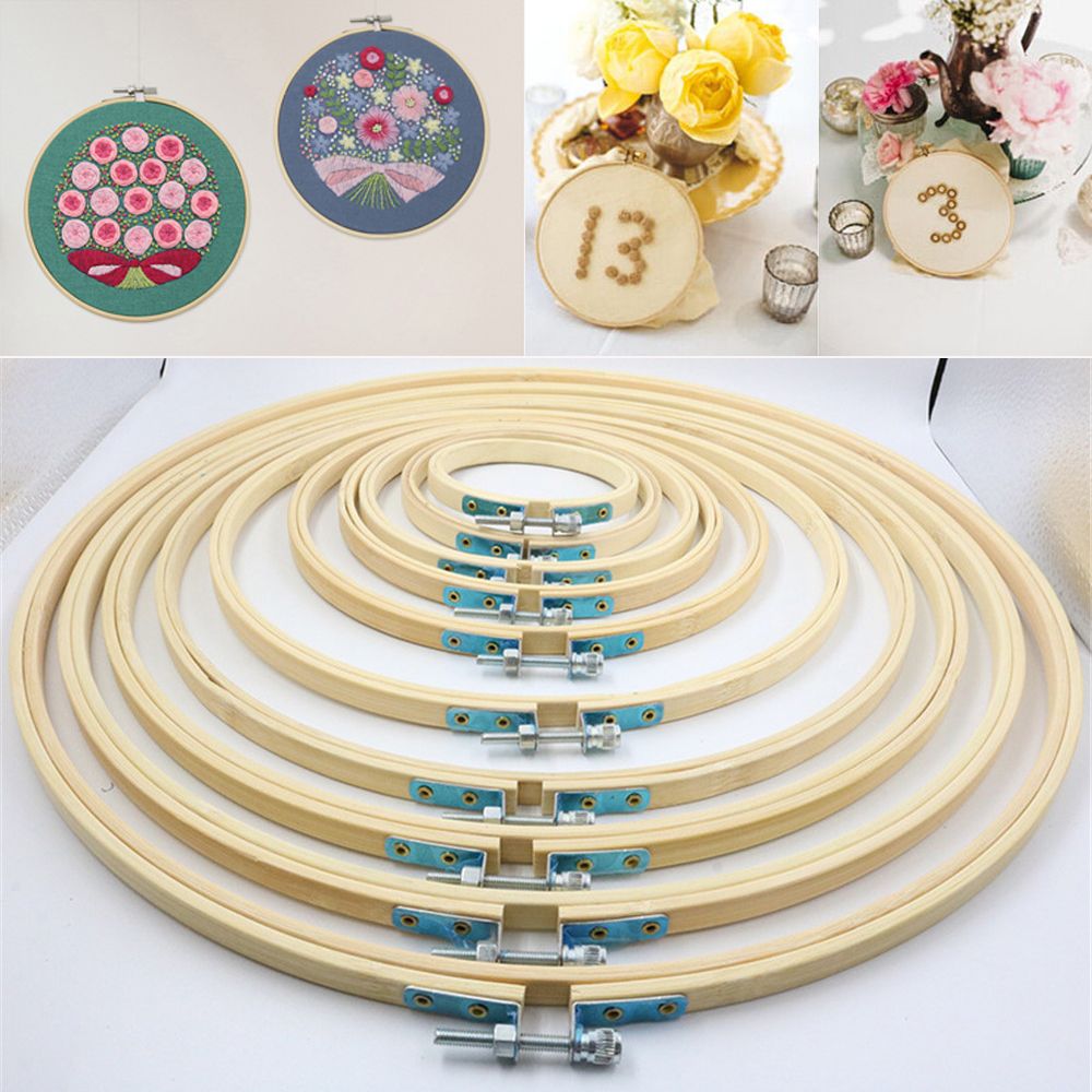 Needlecraft Handmade Diy Round Loop Embroidery Hoop Cross Stitch Frame ...