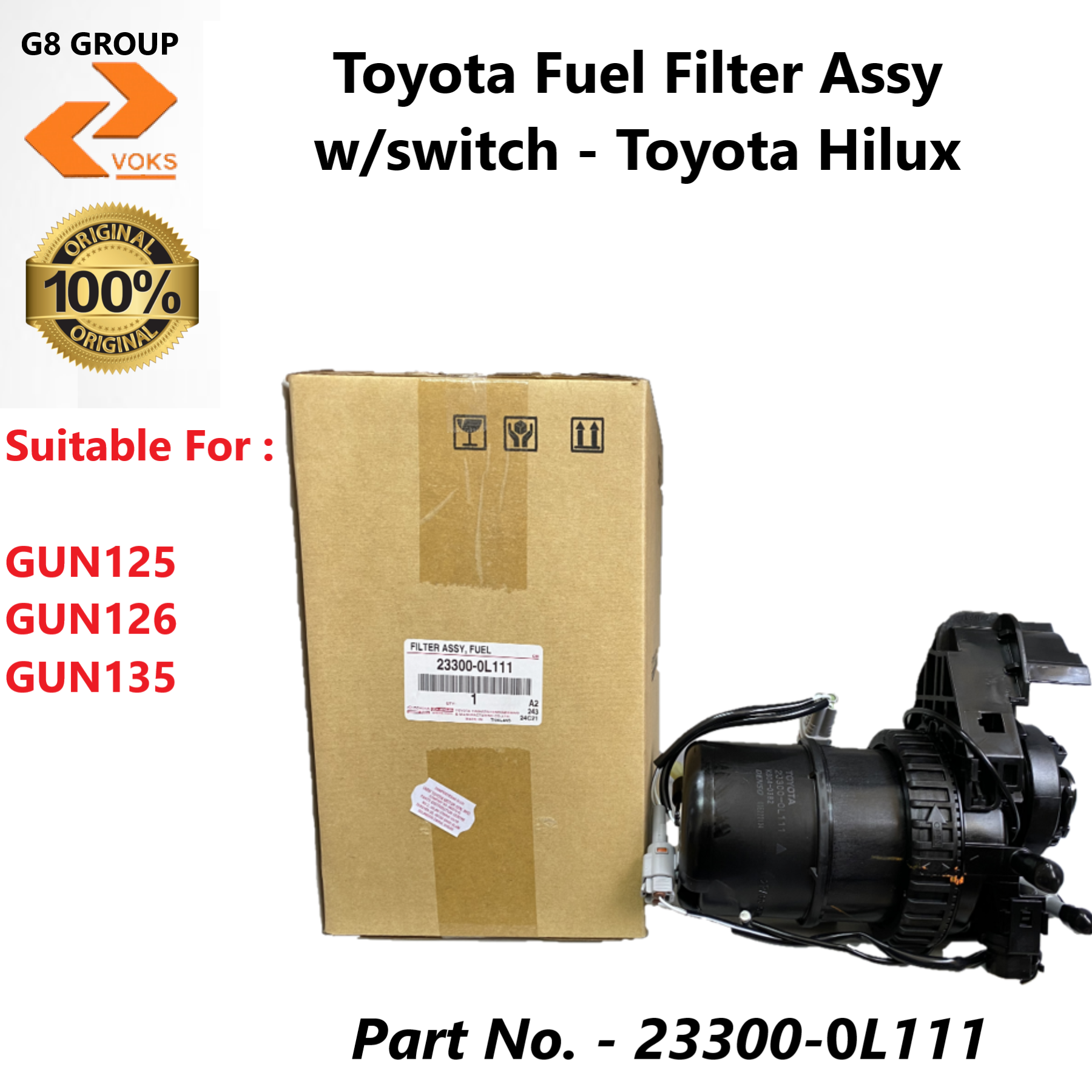 Toyota Fuel Filter Assy w/switch - Toyota Hilux ( 23300-0L111 ) | Lazada