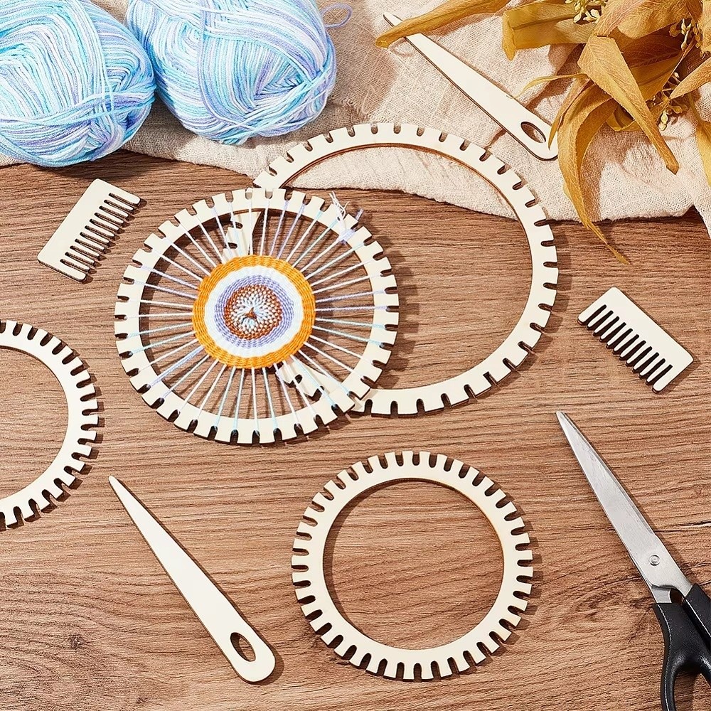 Creative Versatile Wooden Weaving Loom Kit Traditional Art Crafts ...