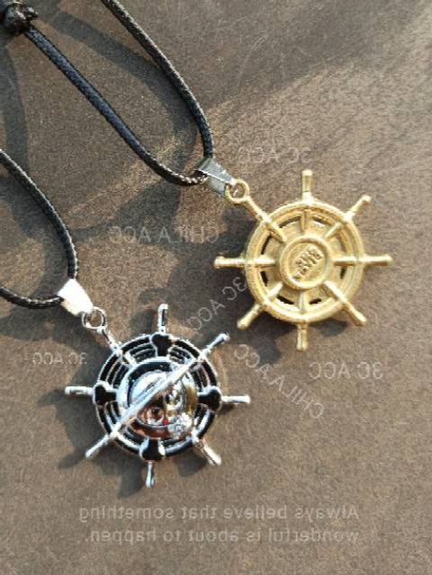 Kalung Tali Liontin ONE PIECE LUFFY KEMUDI TENGKORAK IMPORT METAL GAUL ...