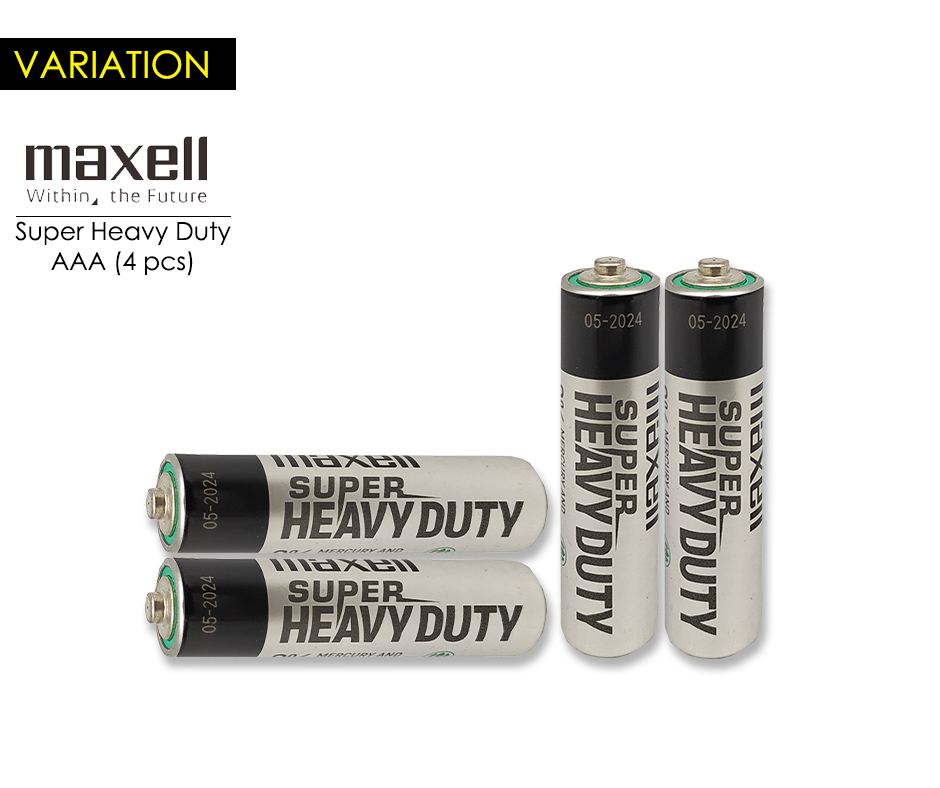 Maxell Super Heavy Duty AA & AAA Battery [4Pcs] & Maxell Alkaline AA ...
