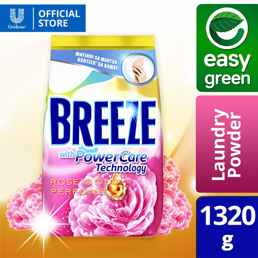 Breeze Laundry Powder Detergent with Rose Gold Perfume 1320g | Lazada PH