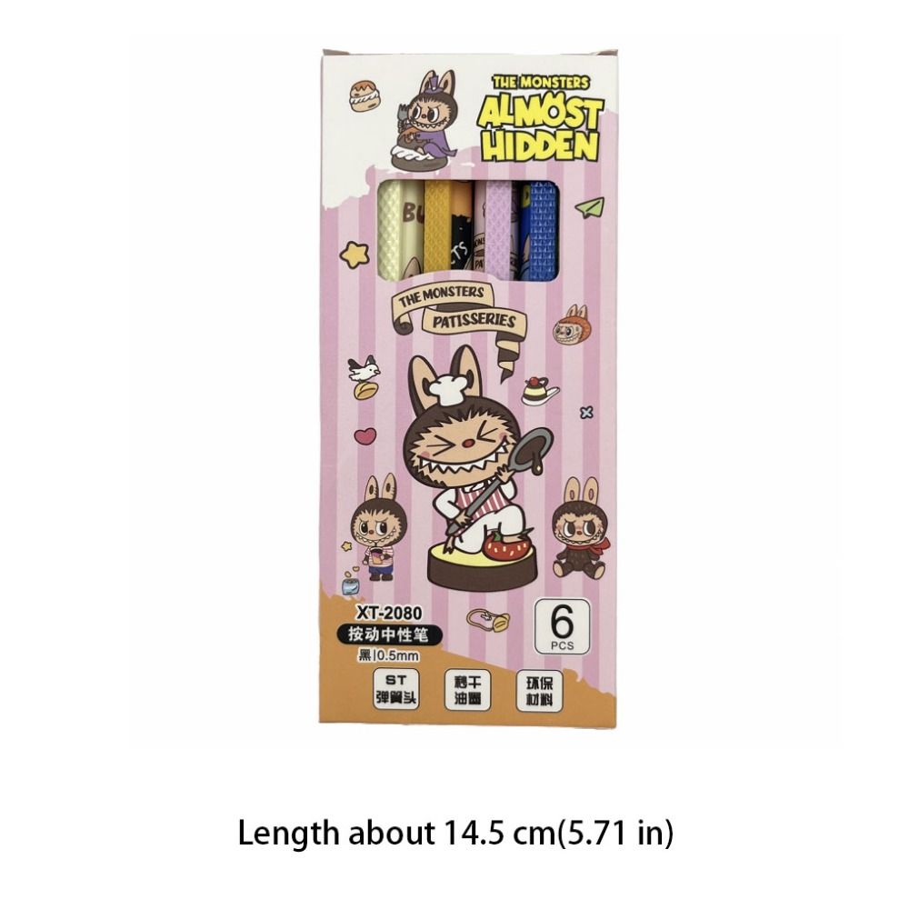Cute Cartoon Labubu Gel Pens 0.5mm Handwriting Ballpoint Pen Smooth ...
