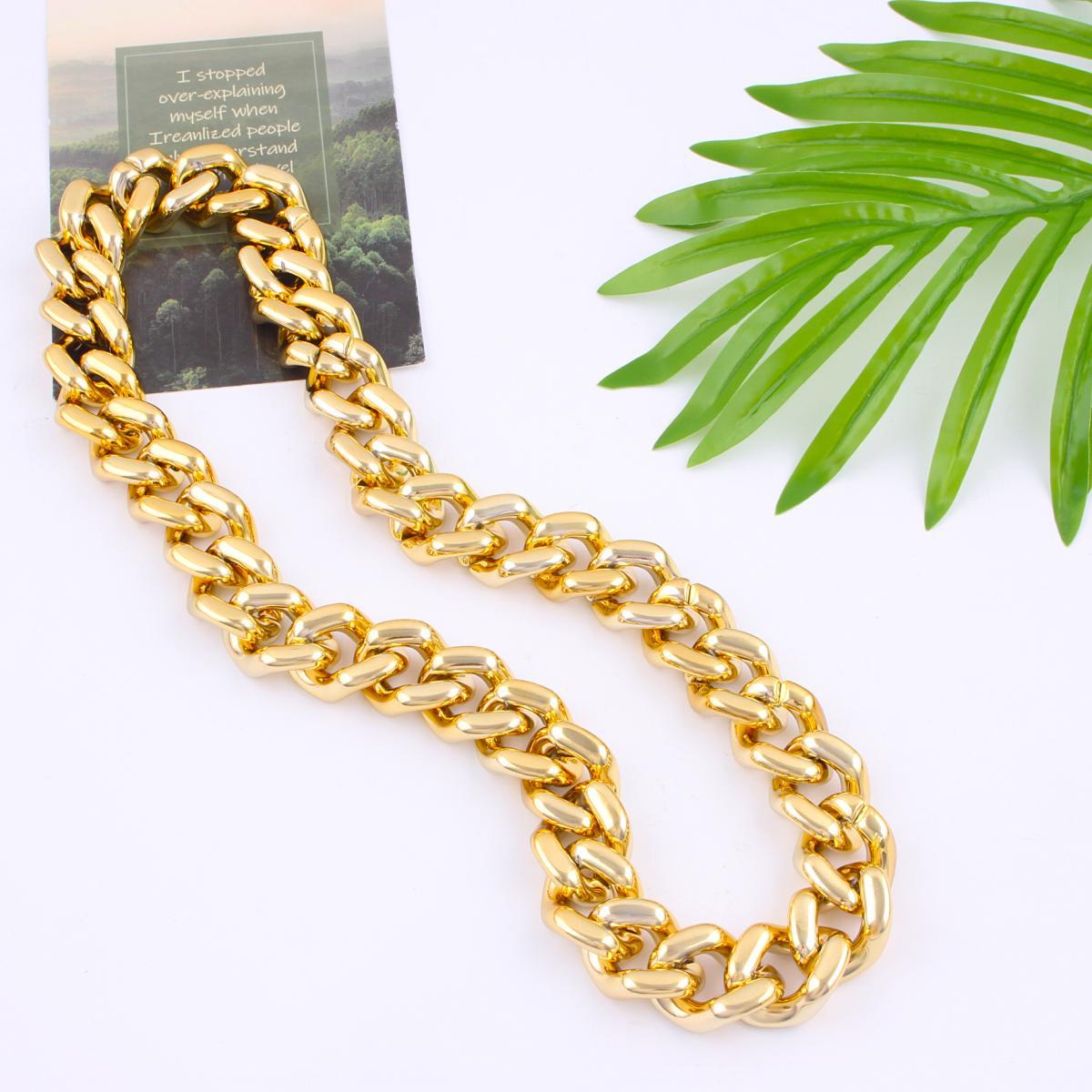 Must-have】Hip-Hop Rap Big Gold Chain Local Hero Male Super Thick Gold ...