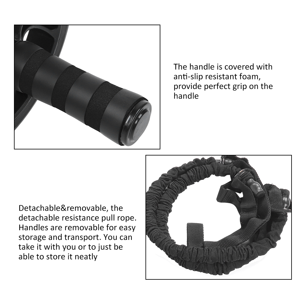 Fitness Roller Workout Abdominal Exerciser Pull Strap Set Beginner ...