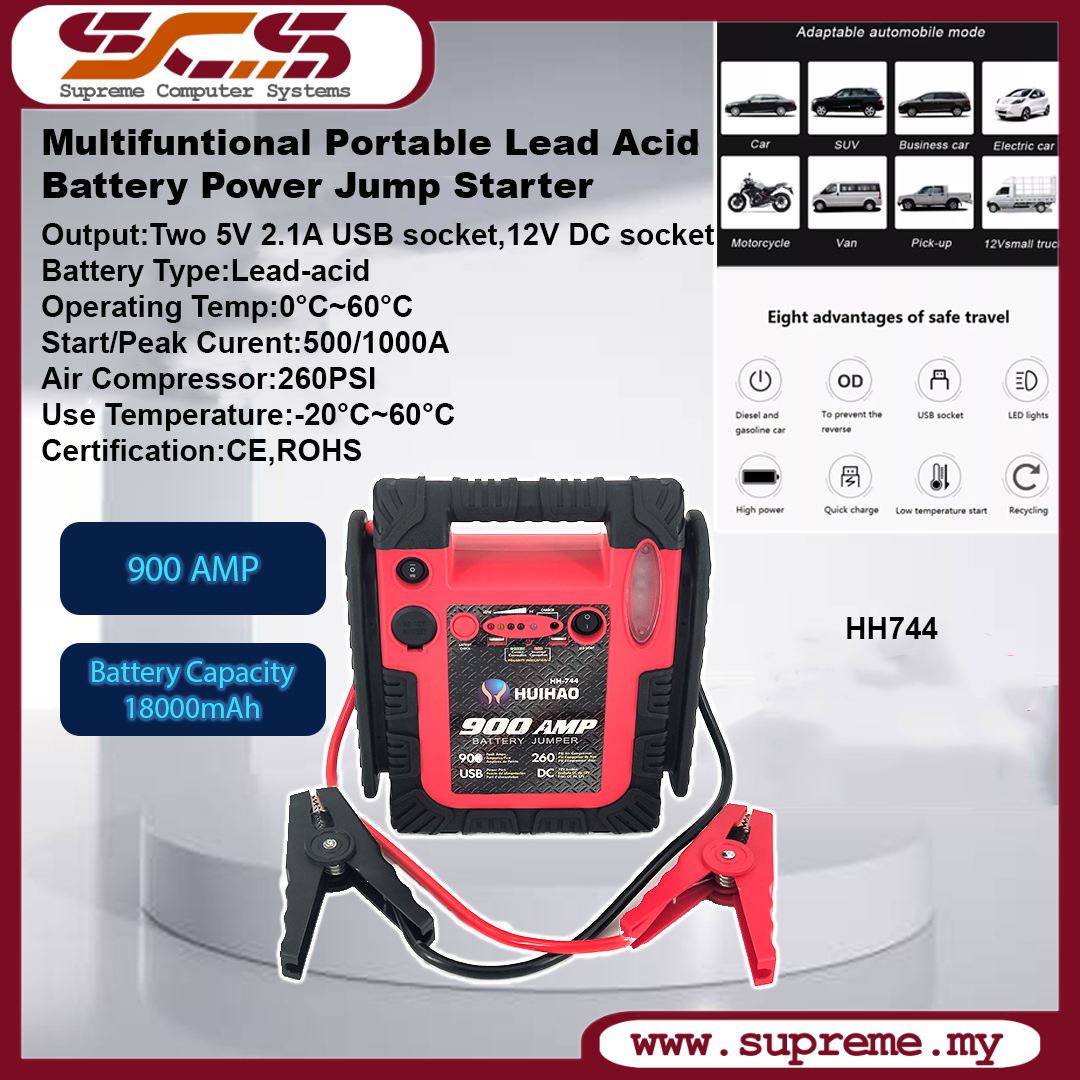 18000mAh Multi-Functional Portable Lead-Acid Battery Power Booster ...