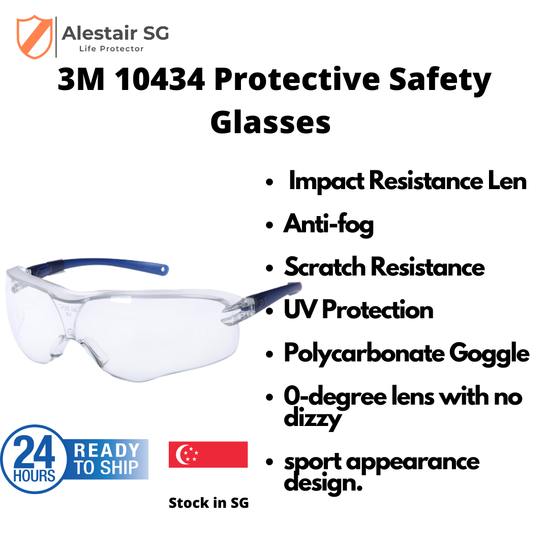 3M 10434 Protective Safety Glasses Goggles | Lazada Singapore