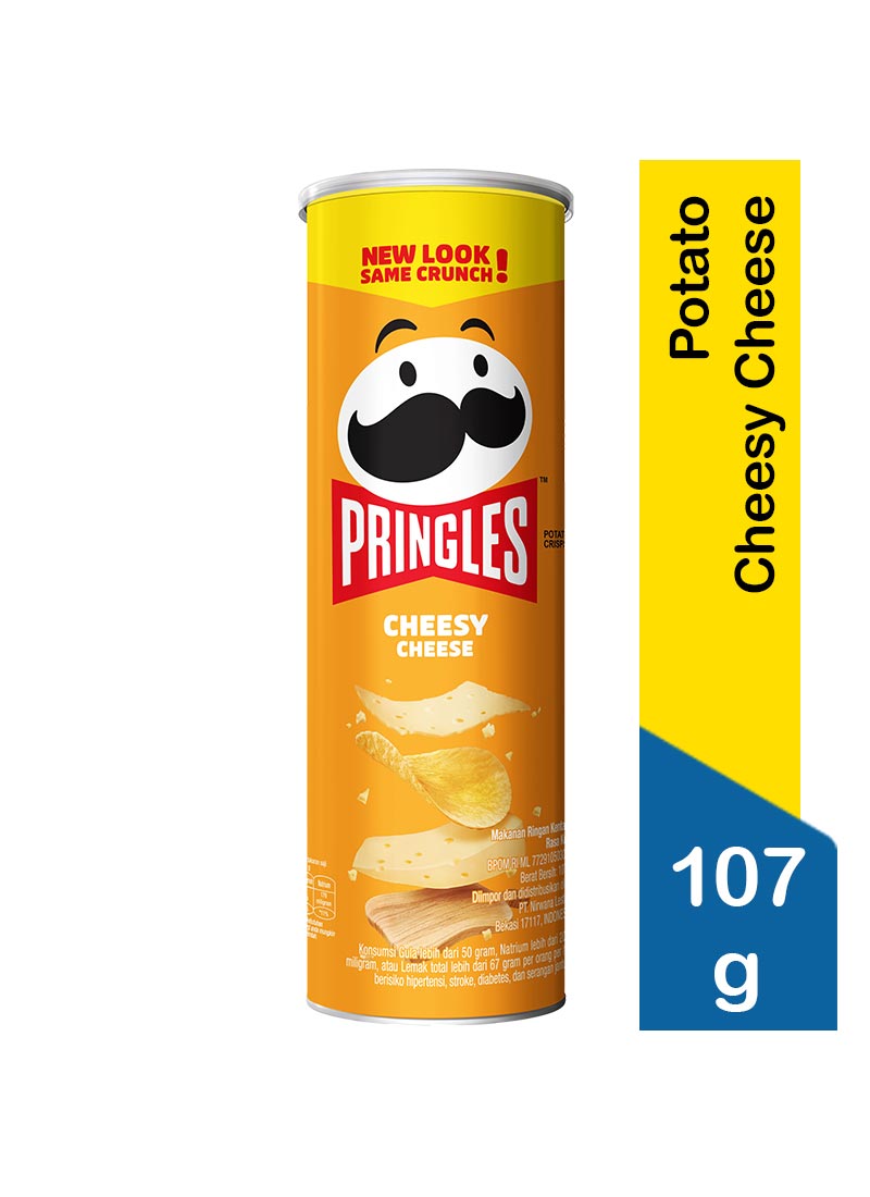 PRINGLES KERIPIK RASA CHEESY CHEESE KENTANG 107 GRAM RASA CHEESY CHEESE ...