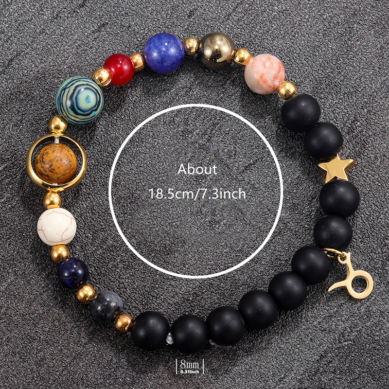 Universe Galaxy Eight Planets 12 Constellation Bracelets For Women Men ...