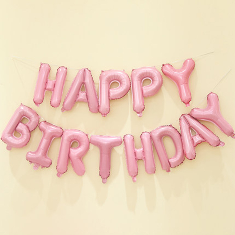 [SG] 16inch Happy Birthday wording balloon Foil Balloons Party ...