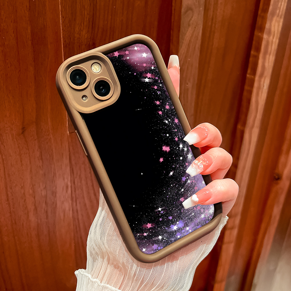 Hontinga for OPPO A60 Back Cover Star Glitter Pattern Case Ladder Soft ...