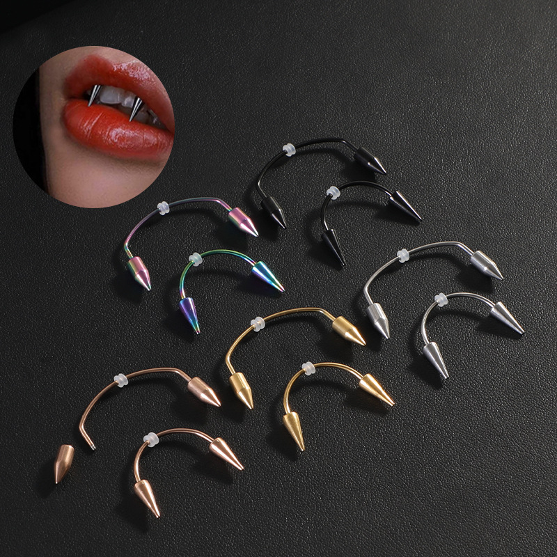 【Top Picks】Dracula Tiger Tooth Nail Stainless Steel Lip Nail Series ...