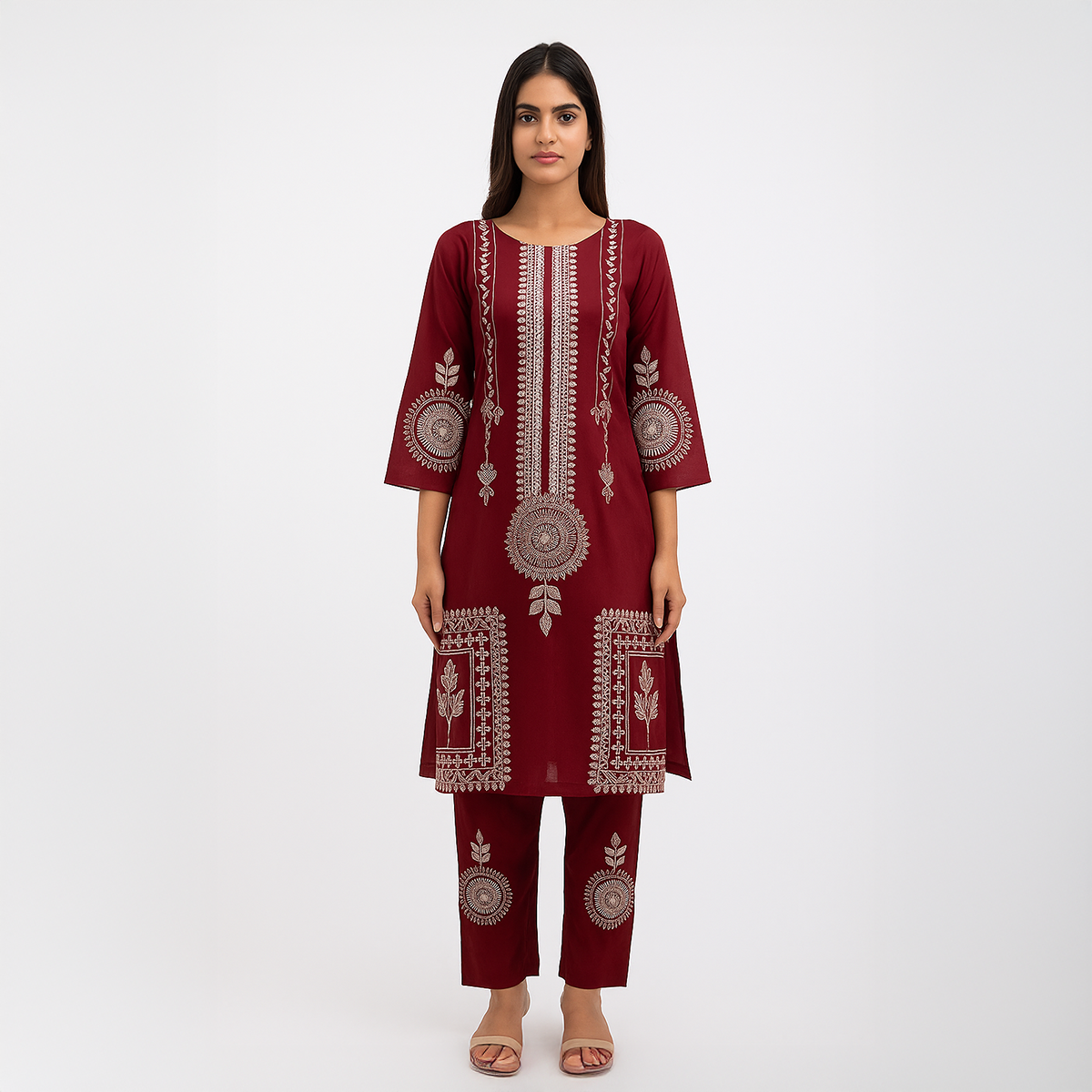 Smar's Fashion Stitched New Branded Print 2pc Dress for Women and Girls | Daraz.pk