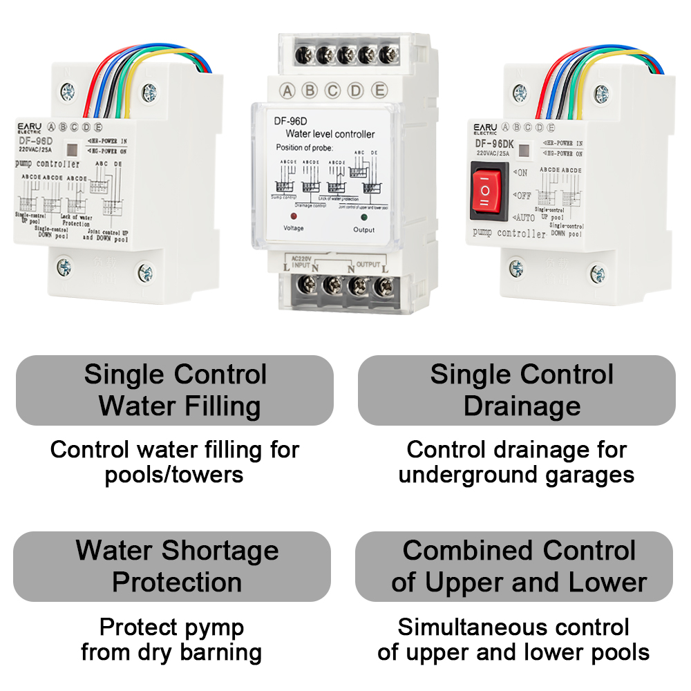 DF-96D DF-96DK Water Level Controller Switch 25A 220V Water Liquid ...