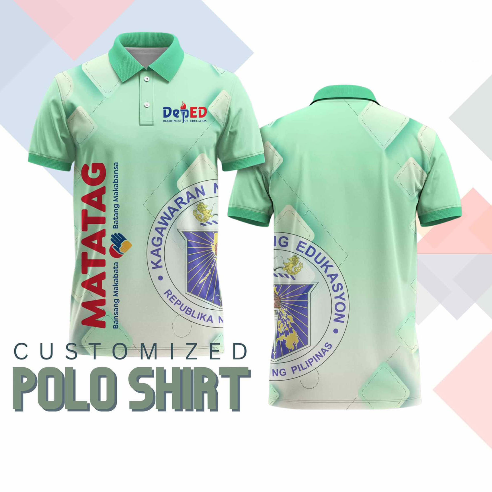 DEPED MATATAG POLO UNIFORM SUBLIMATION POLO-Shirt FOR Men AND WOMEN ...