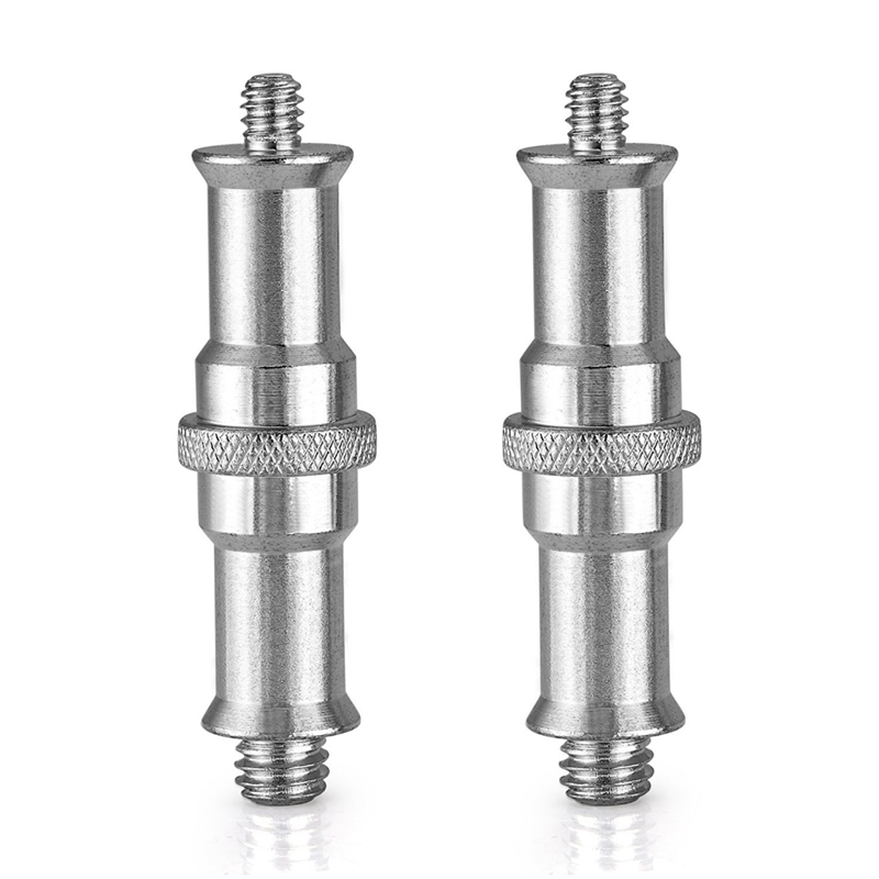 2 Pieces Standard 1/4 to 3/8 inch Metal Male Converter Threaded Screw ...