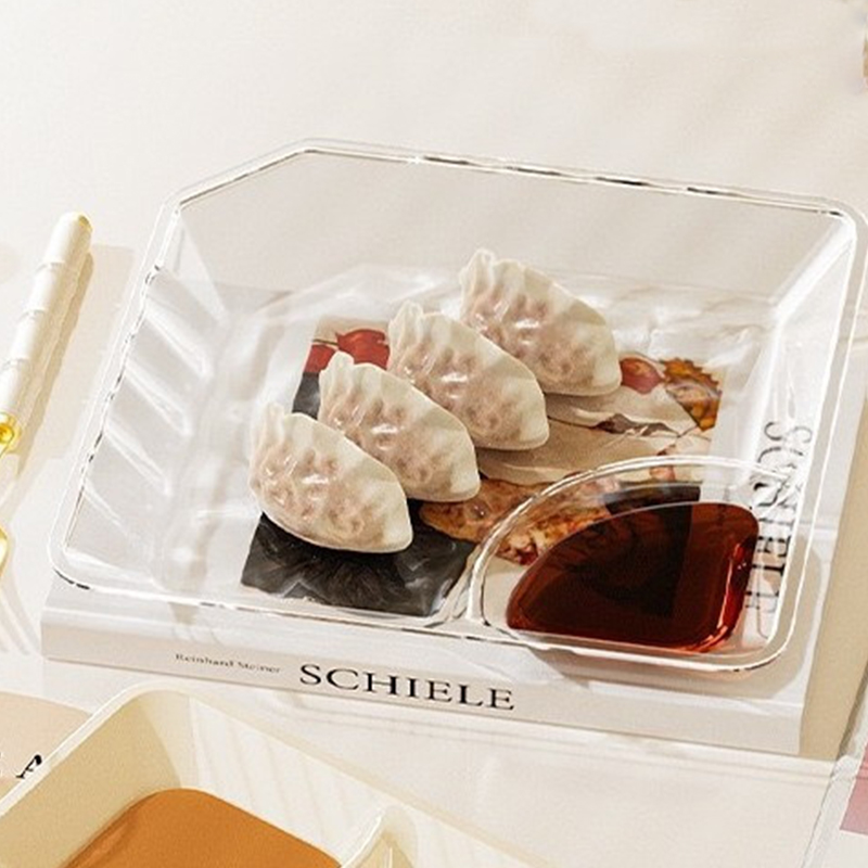 Dish Transparent Dumpling Plate With Vinegar Discs Vinegar Dishes Sushi ...