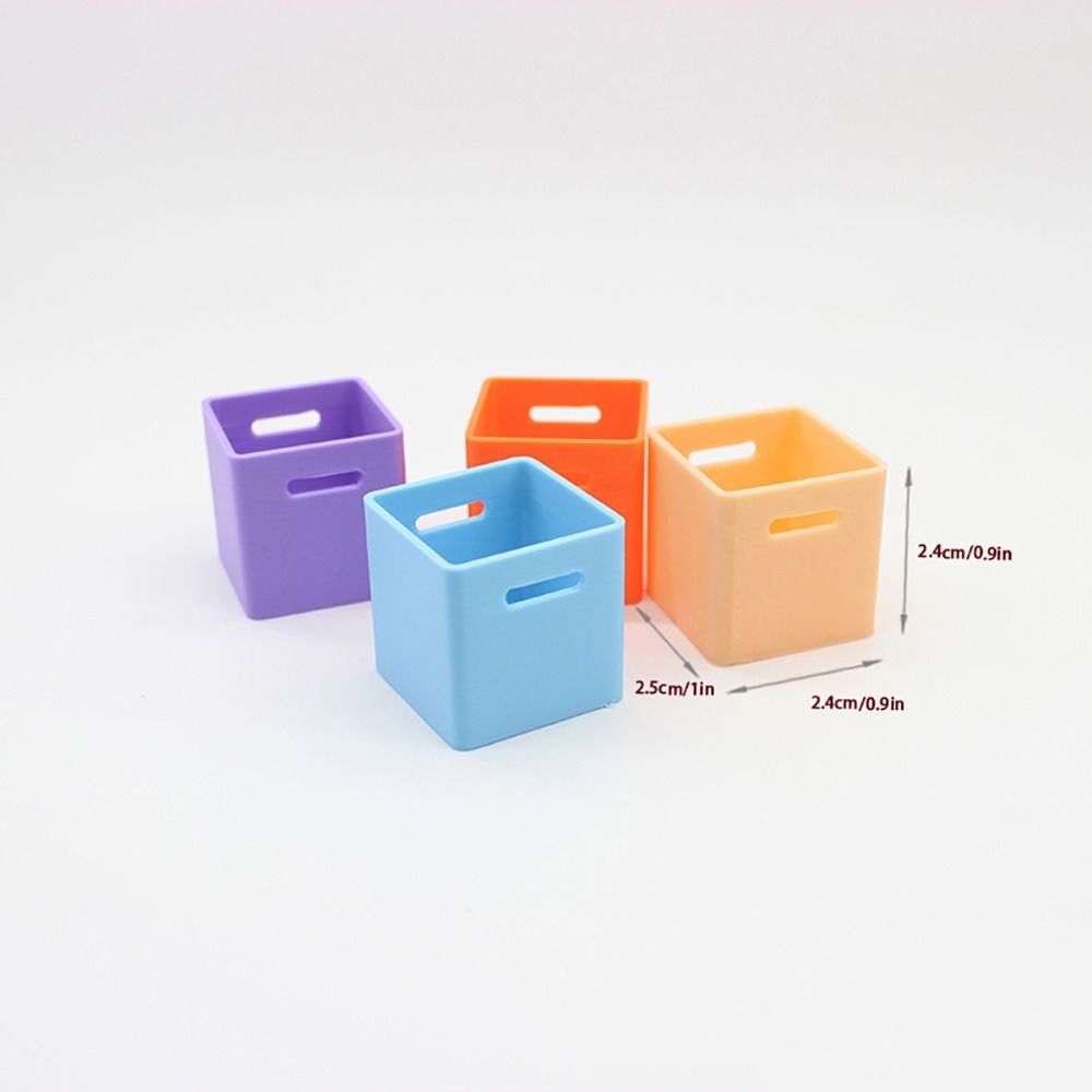 Mini 1/12 Scale Dollhouse Storage Box Multicolor Plastic Miniature ...