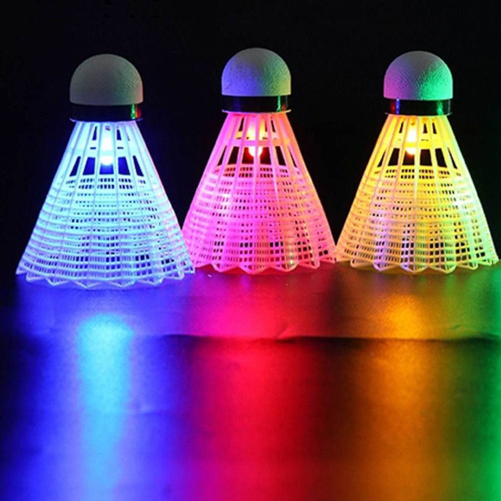 Training Light-up LED Badminton Lighting Balls Glowing Luminous ...