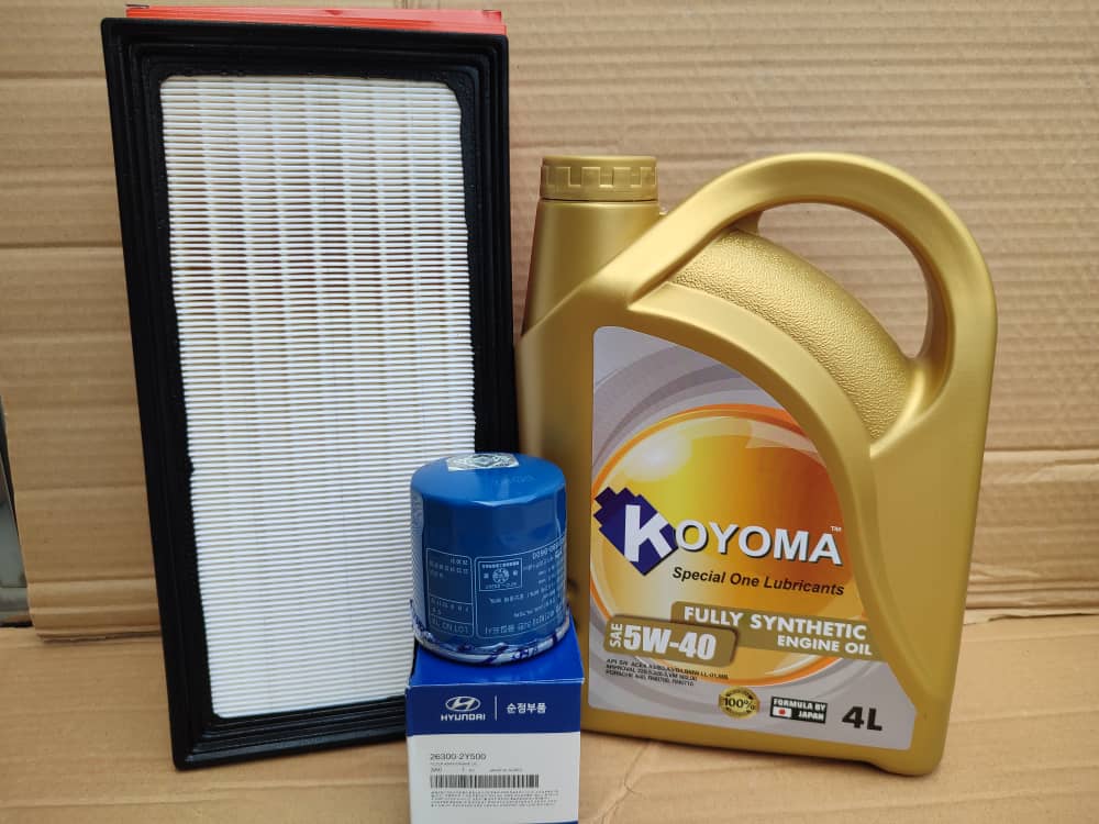 KIA SPECTRA, SEPHIA, NAZA CITRA AIR FILTER + OIL FILTER + KOYOMA 5W40 ...