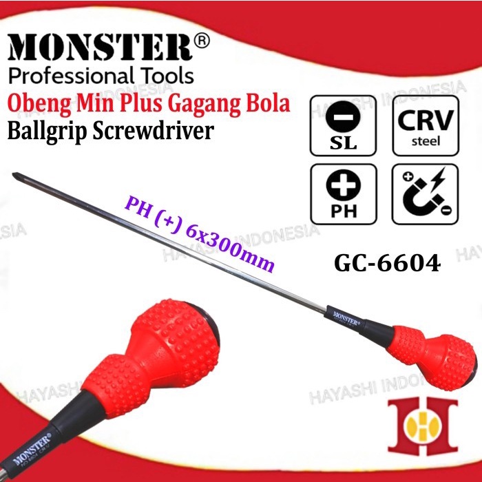 Obeng Min Plus Gagang Bulat Bola Ball Grip Handle Screwdriver | Lazada ...