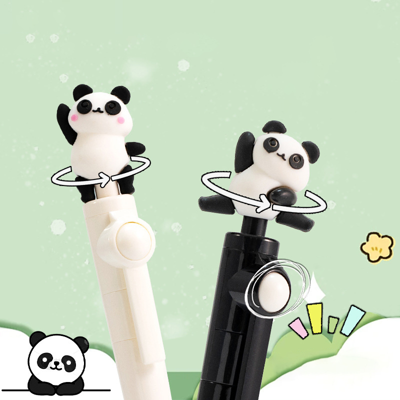 Kawaii Panda Ballpoint Pen Creative Rotatable Gel Pens Cute Writing ...