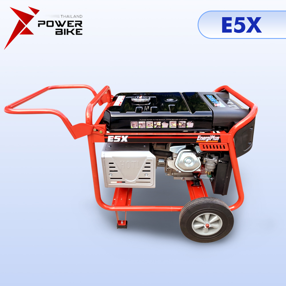 รุ่น E5X เครื่องปั่นไฟ 5500W 13HP 4จังหวะ เครื่องปั่นไฟ น้ำมันเบนซิน ...