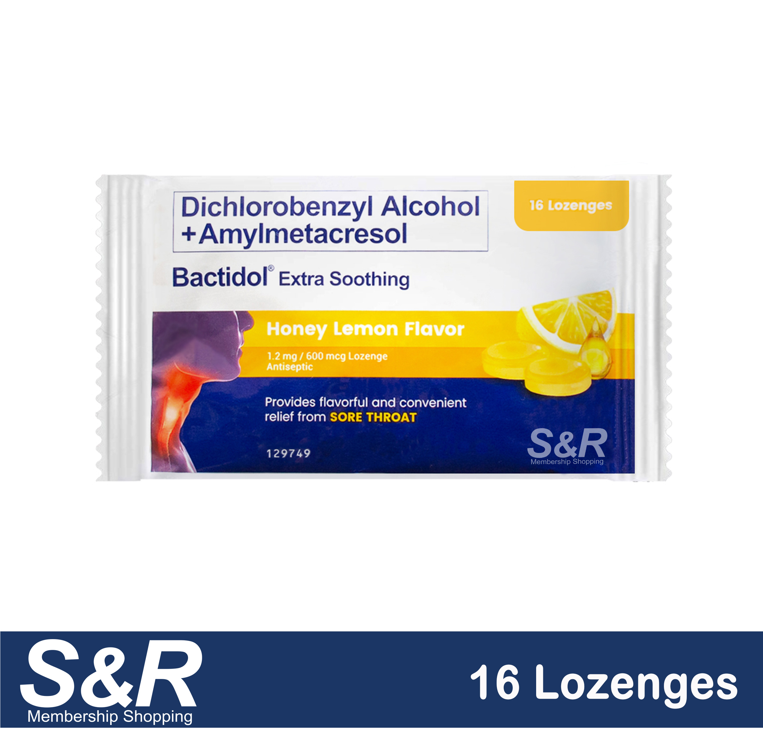 Bactidol Extra Soothing Honey Lemon Flavor Lozenges 16pcs | Lazada PH