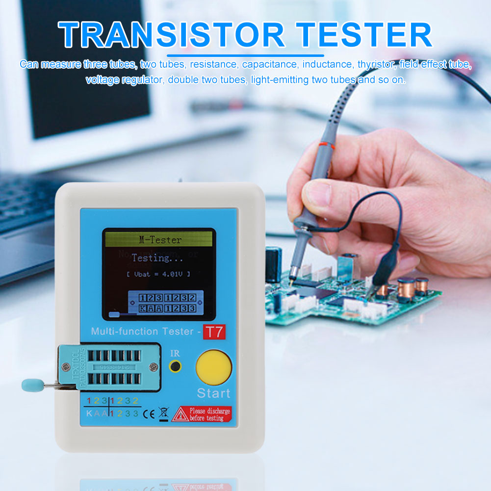 Lcr-T7 Transistor Tester Lcd Display Tft Diode Triode Meter For Lcr Esr ...