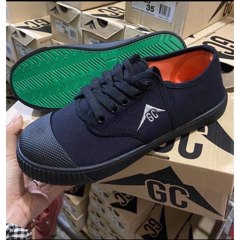 FC001 รองเท้าผ้าใบ รองเท้านักเรียน GC-FC 001 สีดำ สีขาว สีน้ำตาล ไซส์ 31-45 ราคาป้าย 299 ...