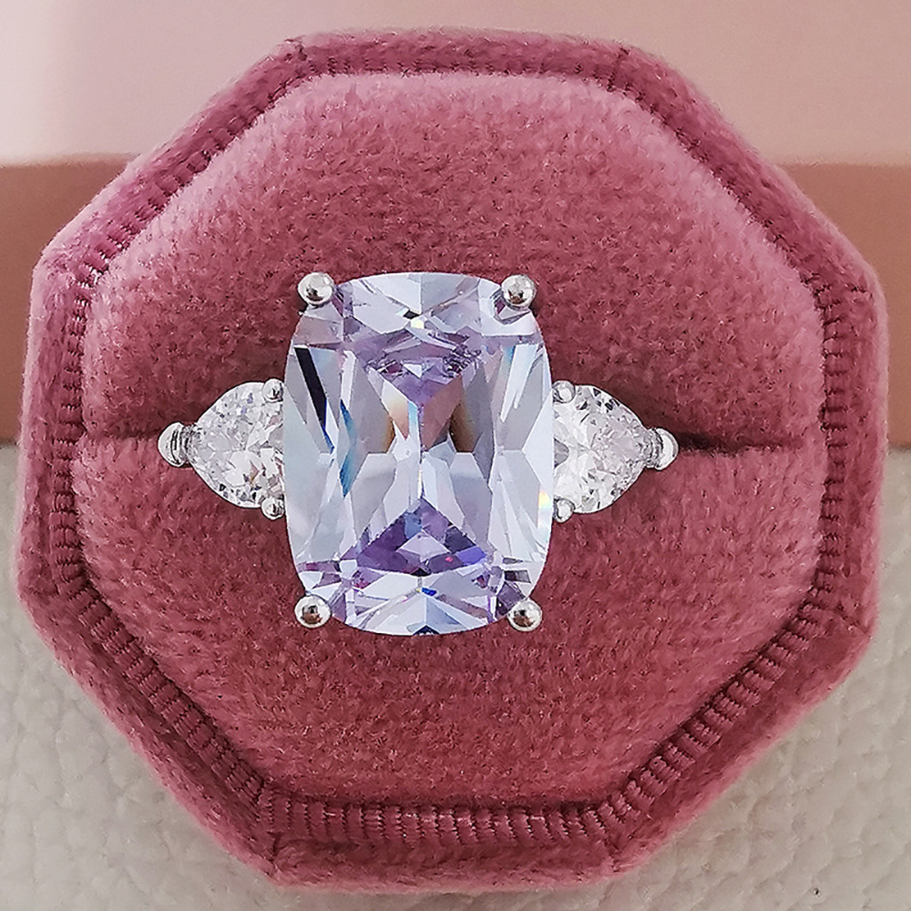 Square zircon ebay female ring r5084 | Daraz.com.np