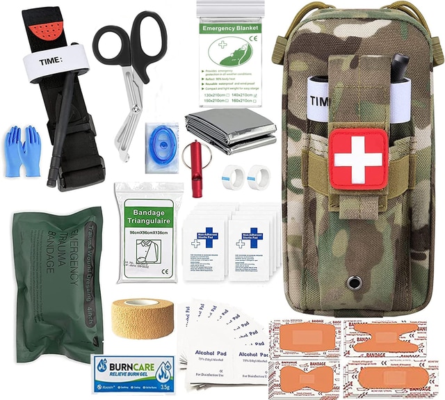 IFAKS Military First Aid Kit For Trauma Emergency Medical Care Kit Tactical Tourniquet Israelli ...