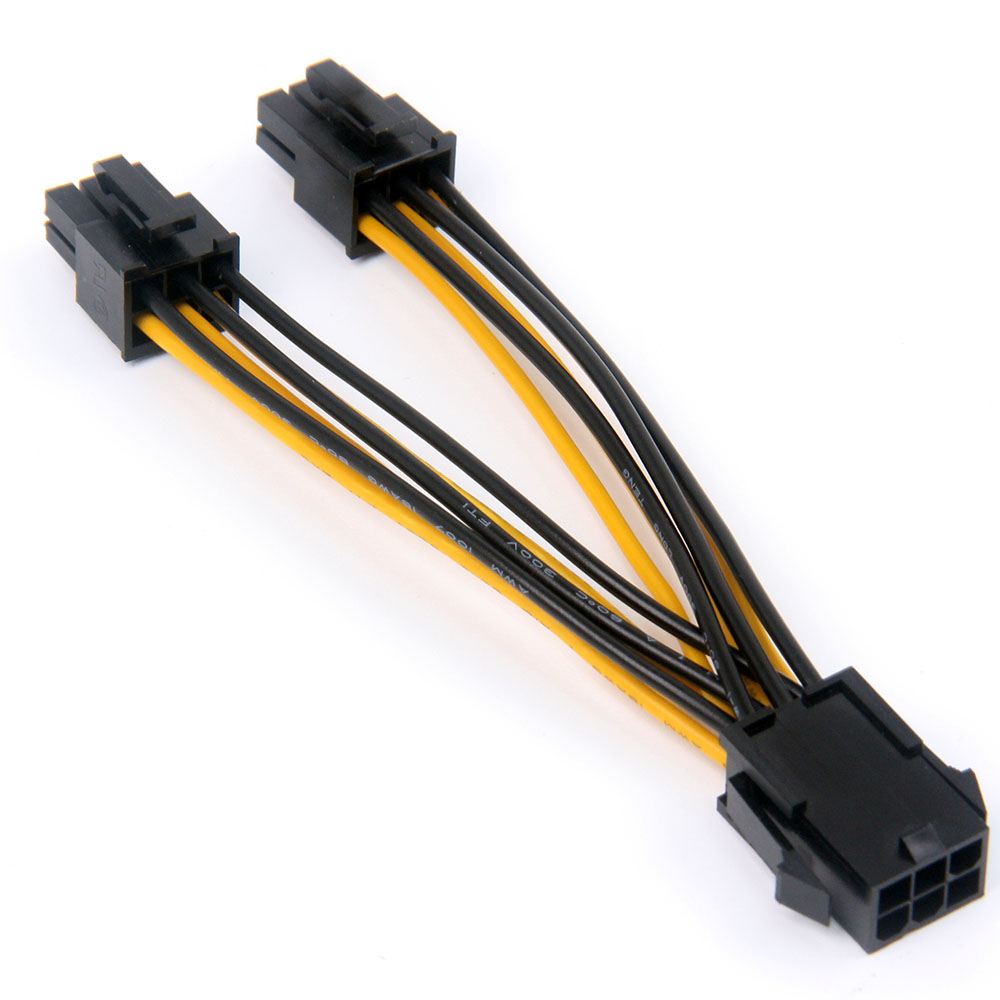 【VogueVenture】GPU 6-pin PCI Express to 2 x PCIe 6-pin motherboard ...