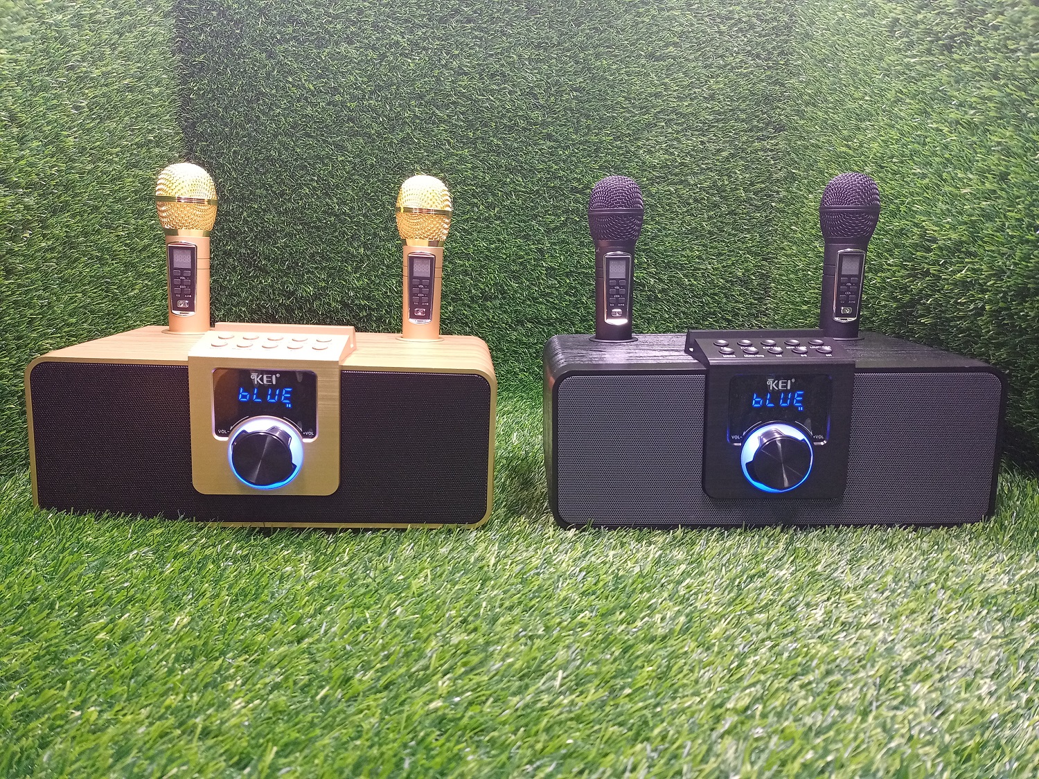 KEI K08 bluetooth karaoke speaker Comes with 2 wireless microphones ...