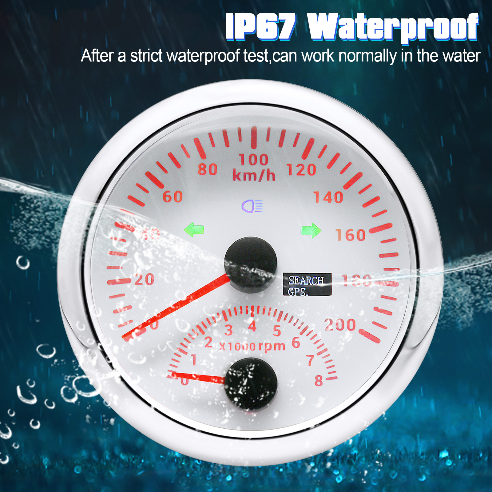 NEW 【Innovative design】Hd 85mm 120km/h 160km/h 200km/h Gps Speedometer ...