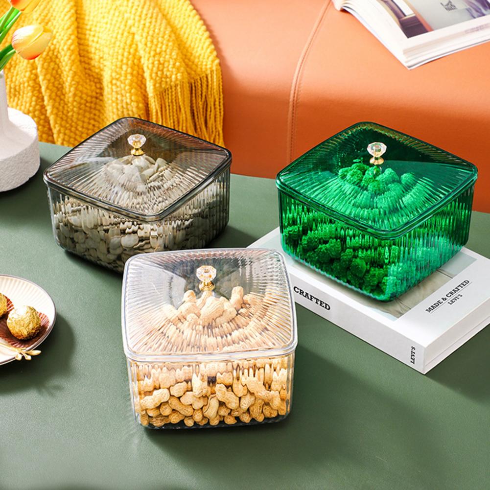 Snack Dish With Lid Large Transparent Serving Platter Multi-Use ...