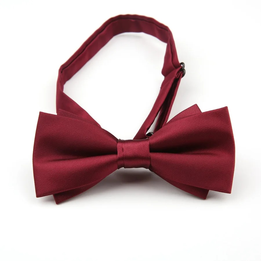 Bow tie wedding wedding groom best man red British bow pure color men's ...