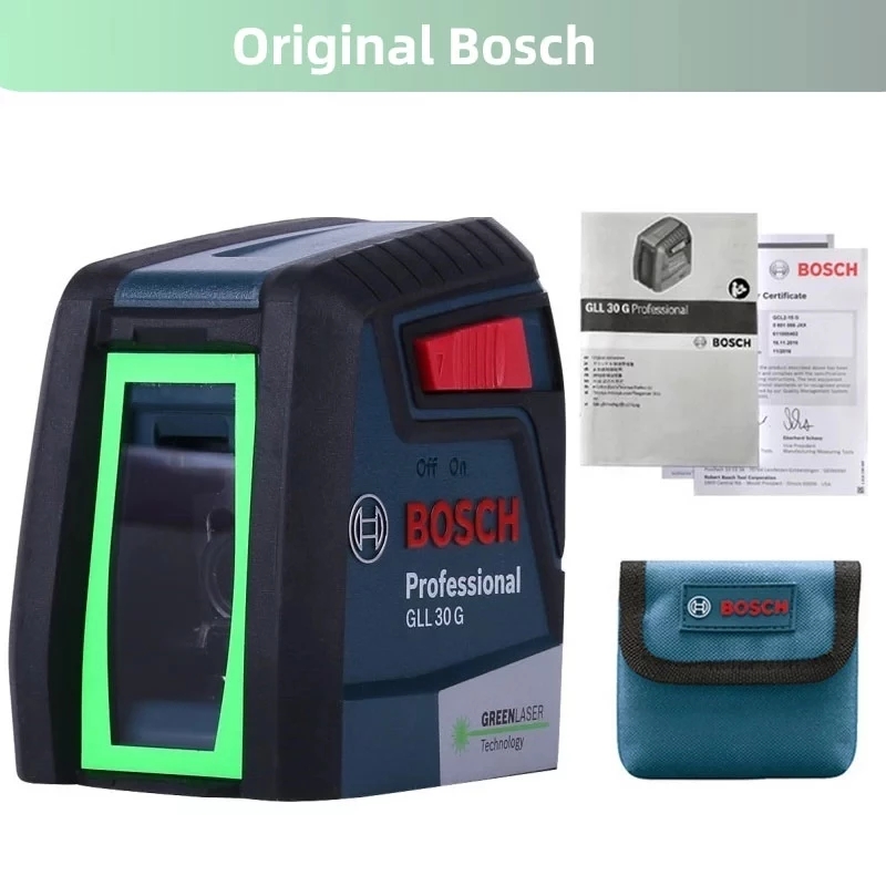 Bosch Green Line Laser Level GLL 30G 2 Line Green Light Leveling Self-Leveling Auto Measurement ...