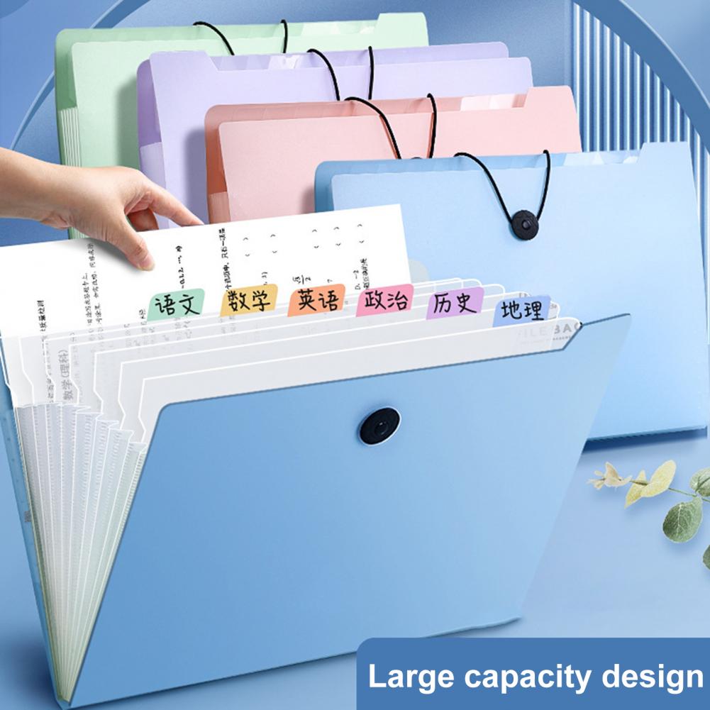 A4 8 Grids File Folder Index Multi-Layer Folder Dutton File Bag ...