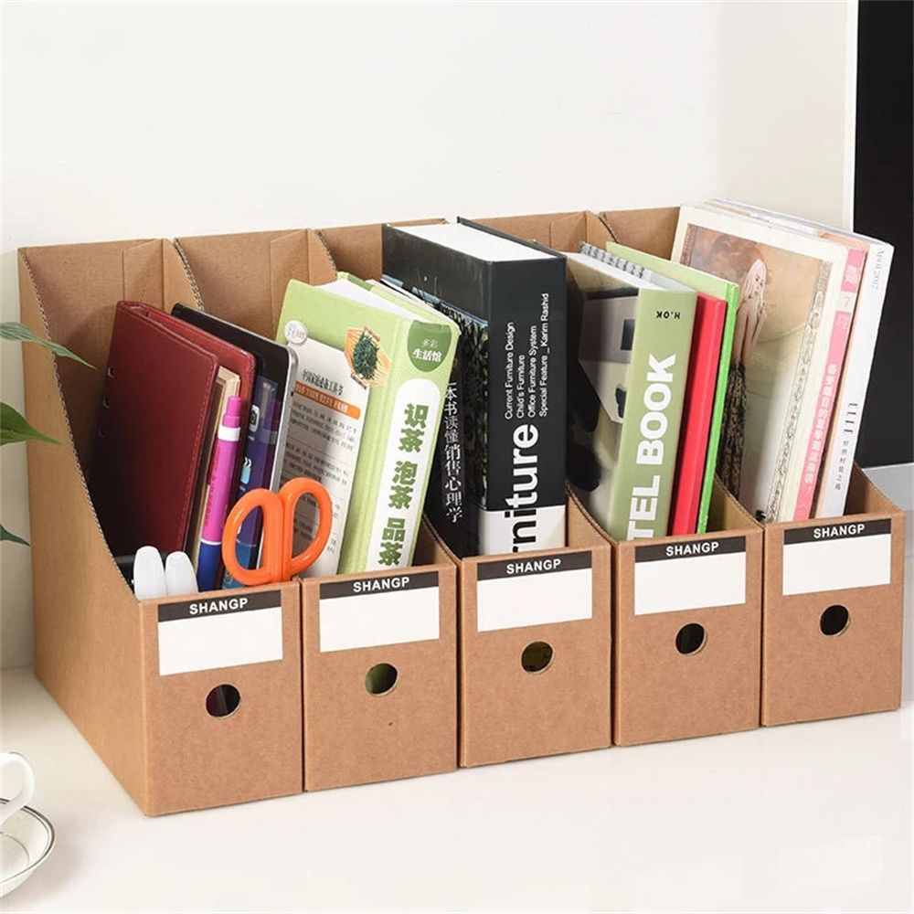 Office School Supplies Kraft Paper Magazine Bookend Document Holder ...