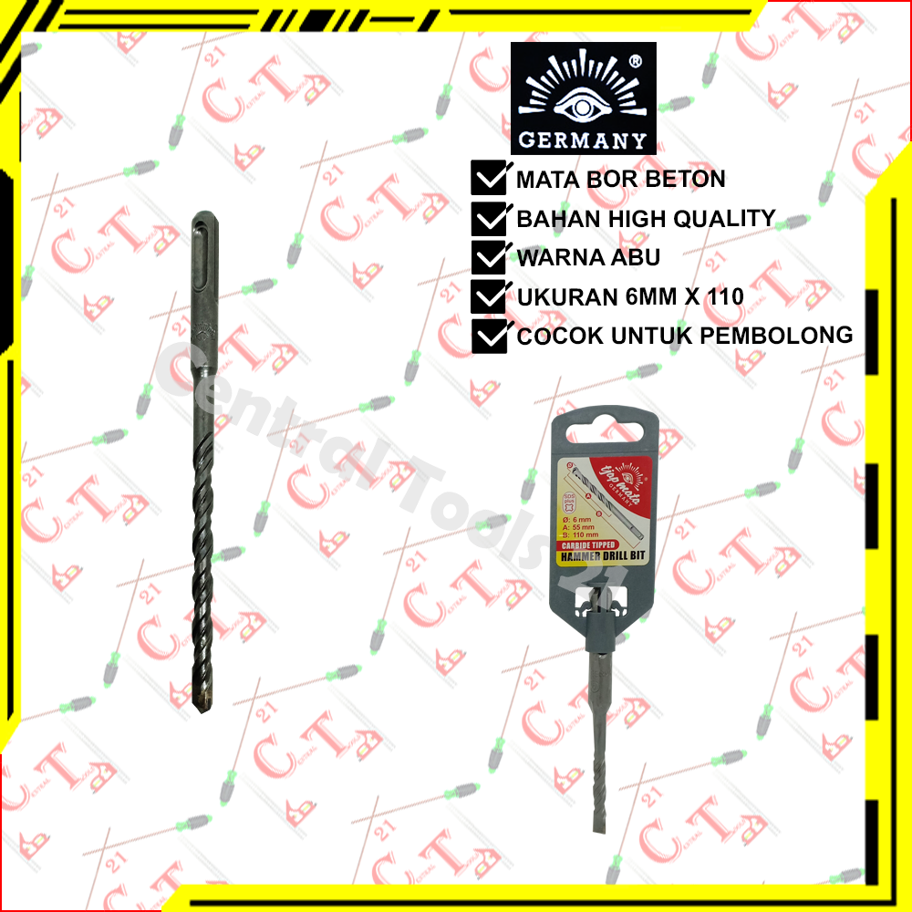 Central Tools 21 - Mata Bor Beton Ukuran 6MM 8MM Matabor SDS Plus Tjap ...
