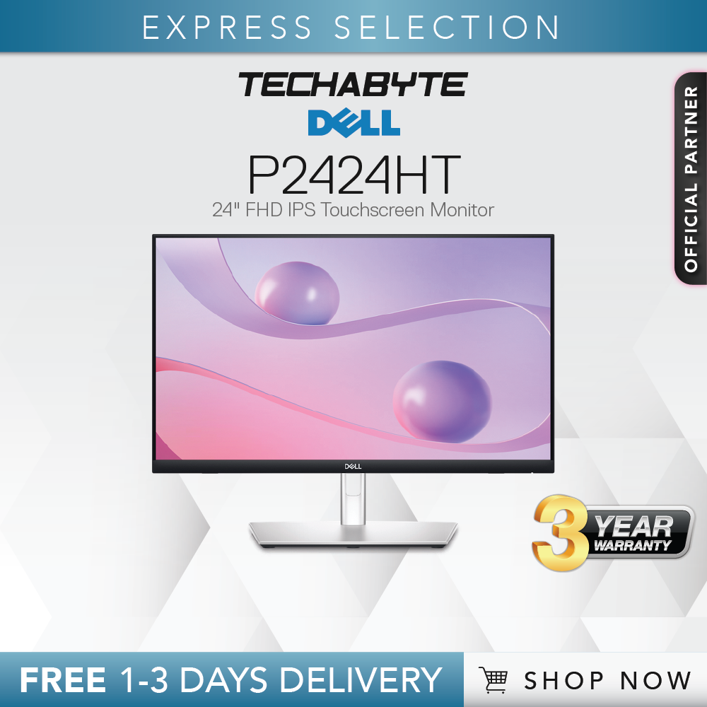 [FAST SHIP] Dell P2424HT | 24" FHD | IPS | USB-C | Touch Screen Monitor ...