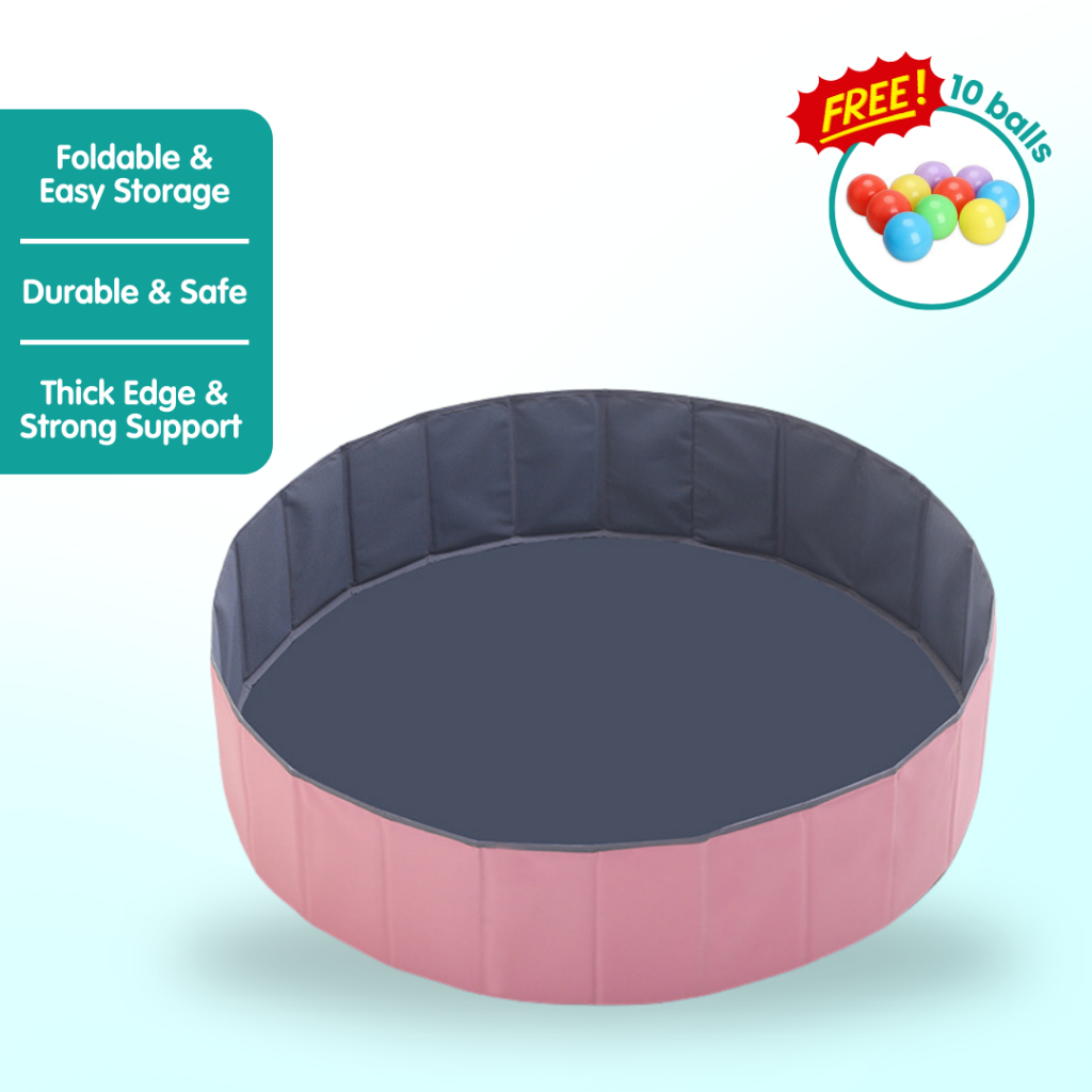 Boo&Bub Kids Ocean Ball Pit Pool | Foldable Indoor Ball Pool Playpen ...