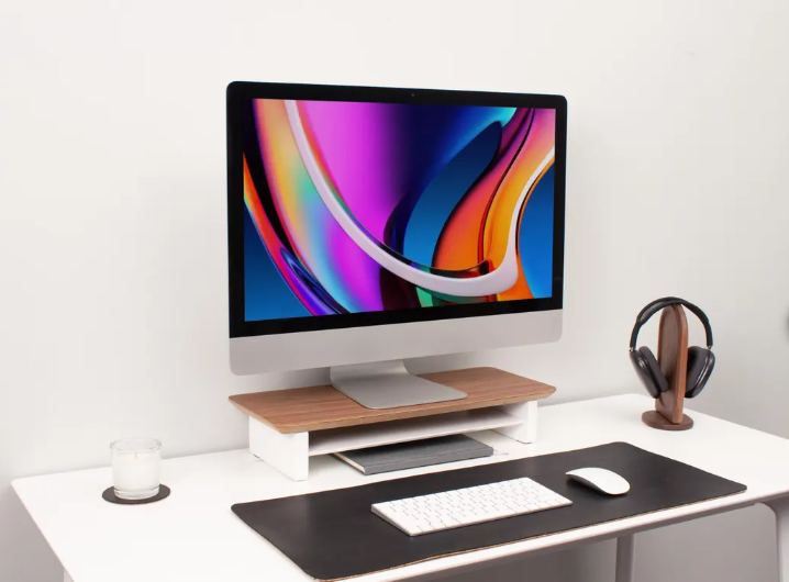 Maple Monitor Stand Wooden Monitor Riser Maple Desk Organizer ...