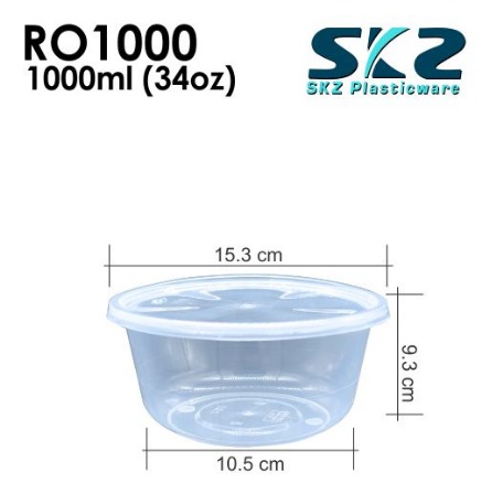 Sold per Box - Microwavable Plastic Container ( circle ) With Lid ...