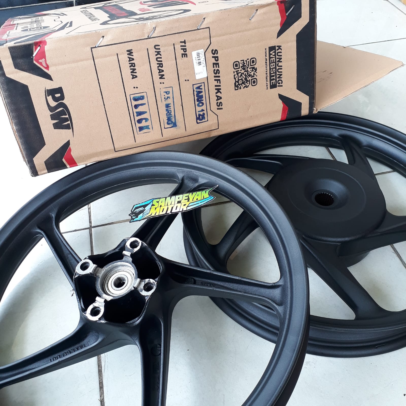 Velg Palang Racing Set Honda Vario 125 Techno PSW Hitam Palang 5 ...