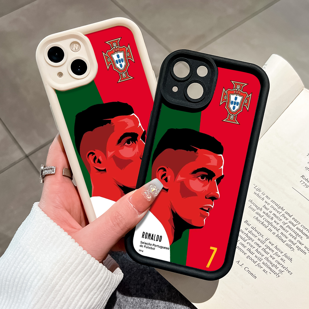 ZCSIBORUI for Samsung A73 5G Back Cover Football Athletes Cristiano ...
