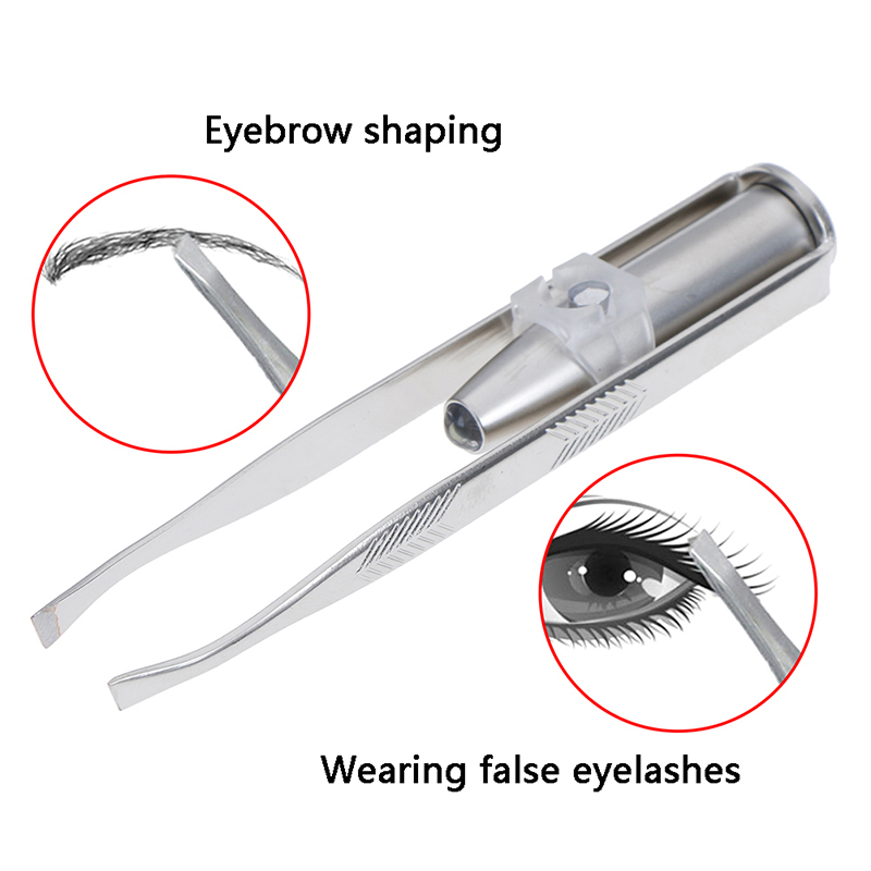 1Pcs Led Light Stainless Steel Make Up Tool Eyebrow Beauty Hair Removal ...